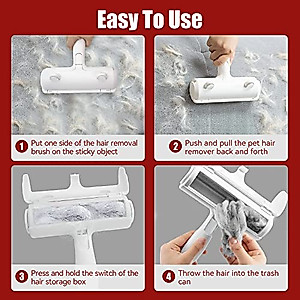 Cincofelia Pet Hair Remover for Dog & Cat Reusable Dog Hair Remover Animal Hair Removal Tool for Furniture, Couch, Car, Dog and Clothes