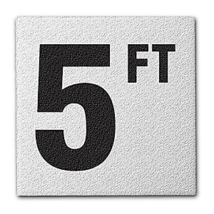 Aquatic Custom Tile, 5FT Pool Depth Markers, 6x6 Inches Vinyl Pool Stickers, Swimming Pool ...