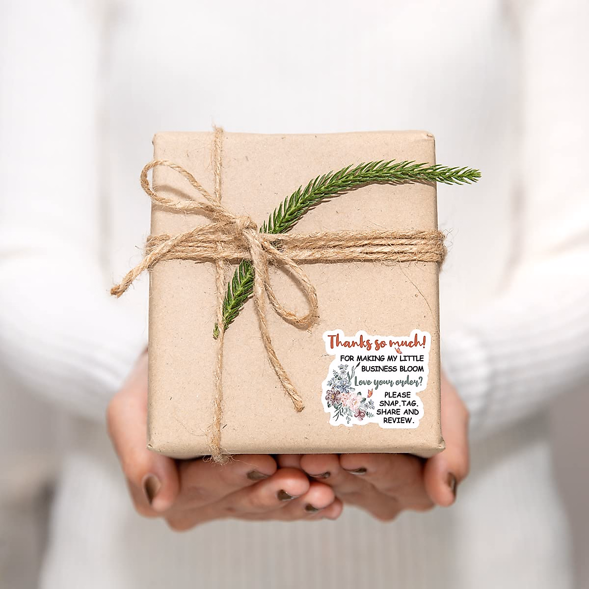 Thanks So Much for Making My Little Business Bloom Stickers,Thank You Stickers,Small Shop Stickers,Mail Envelopes Stickers Handmade Stickers for Small Business,Handmade Goods,Online Retailers,500 PCS