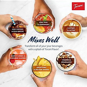 Torani Variety Pack Caramel, French Vanilla, Vanilla & Hazelnut, 25.4 Ounces (Pack of 4)