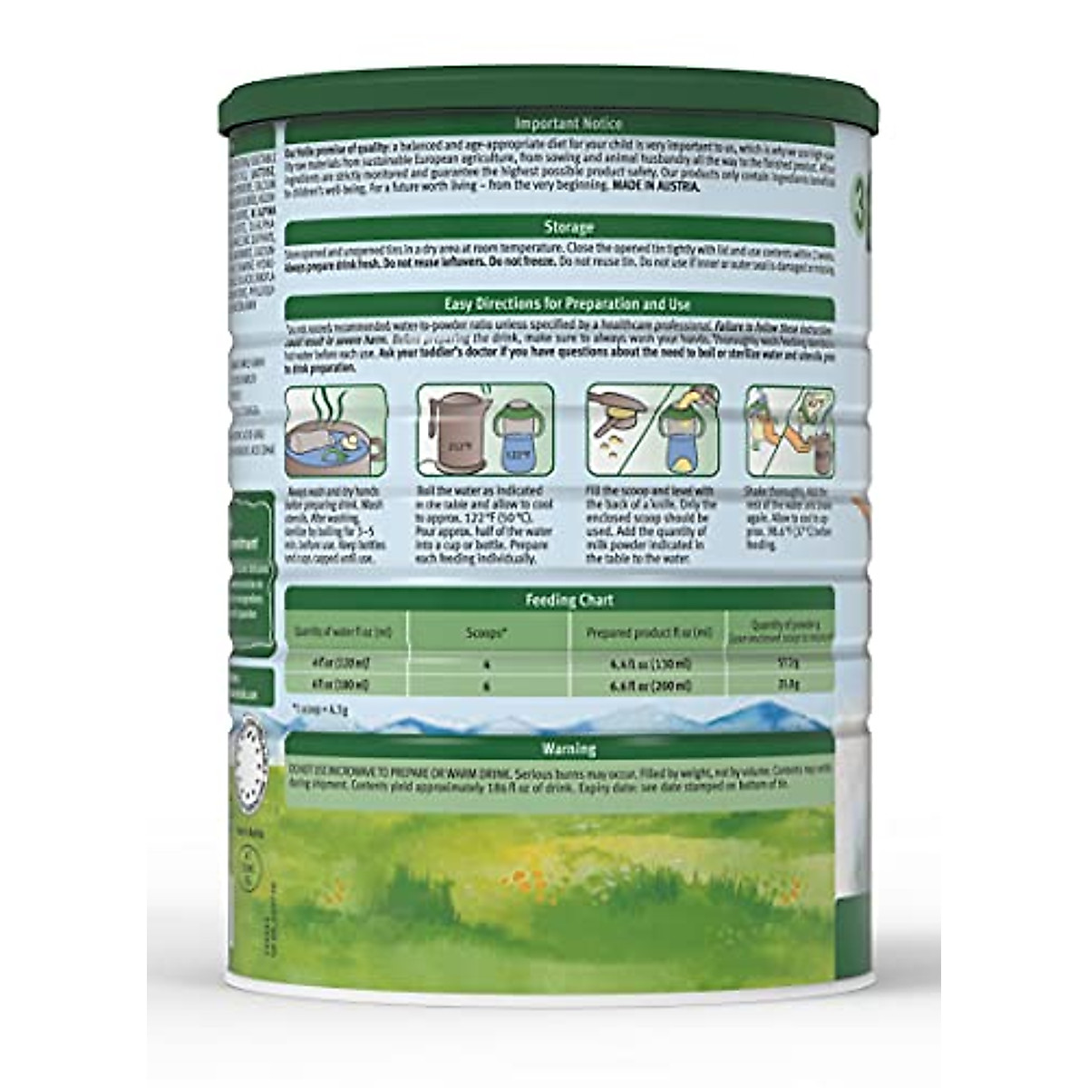 Holle Non-GMO - European Whole Goat Milk Toddler Drink - with DHA for Healthy Brain Development - 1 Year & Up