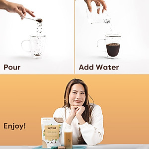 Waka Instant Coffee, Vanilla Flavored - 100% Arabica Beans, Freeze Dried Granules, No Additives - Bulk Bag for Quick Hot and Iced Coffees, Up to 35 Cups (3.5oz)