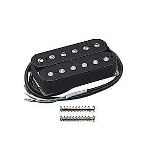 FLEOR Alnico 5 Guitar Pickup Double Coil Humbucker Pickups Neck and Bridge Set Black