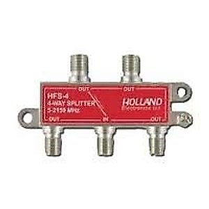 Holland Electronics HFS4 4 Way Coax Splitter 1 Port Power Passing44; 5-2150 Mhz