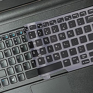 MUBUY Keyboard Cover Skin Fit Dell Latitude 5480 5490 7490 3340 5491 14" Inch/Dell E3340 E5490 E5491 E5450 E5470 E7450 E7470 7480 E7480-Black