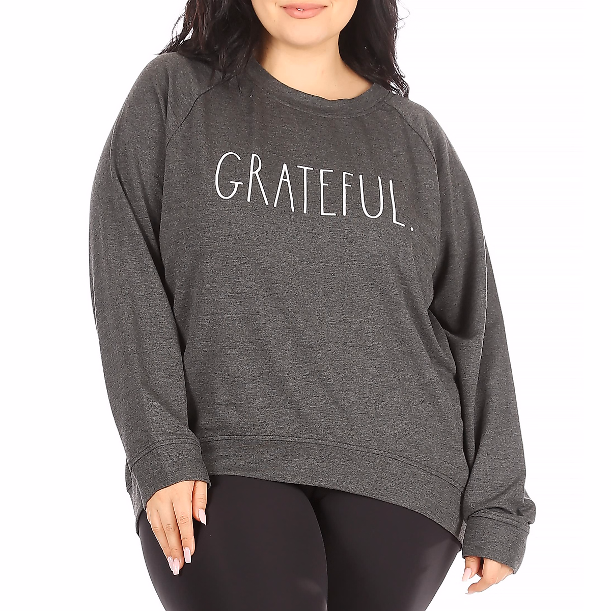 Rae Dunn Women's Plus Size Studio Raglan Sweatshir