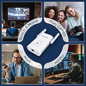 2023 New WiFi Extender 1200Mbps WiFi Signal Booster for Home 6000 Sq.ft and 35 Devices, Dual Band 2.4G/5G Outdoor Signal Amplifier with Ethernet Port