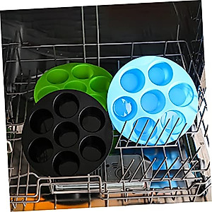 Hemoton 2pcs Cake Pan Chocolate Chip Muffins Bread Baking Pan Silicone Candle Mold Silicone Baking Tray Egg Tart Tin Cupcake Tin Silicone Cake Pans Dessert Moulds 7-holes Cake Pans Oven