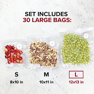 Chef Preserve Vacuum Sealer Bags Large Size 30 Bags