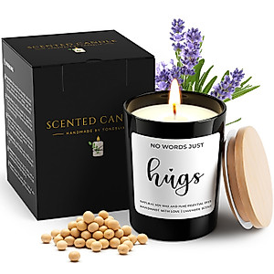 TONESLIX Sympathy Gifts for Loss of Loved One, Mom, Bereavement Gift Ideas, Thinking of You Gifts for Women, Condolences/Comfort/Get Well Soon Gift, Miscarriage, No Words Just Hugs Sympathy Candle