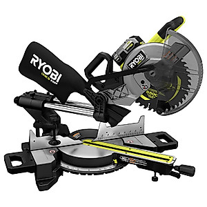RYOBI ONE+ HP 18V Brushless Cordless 10 in. Sliding Compound Miter Saw Kit with 4.0 Ah HIGH PERFORMANCE Battery and Charger
