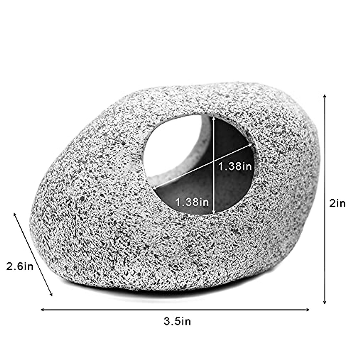 Aquazoo Aquarium Decoration Rock Caves, Hideaway for Shrimp Cichlid Hiding Breeding Spawning, Professional Hideout Decor for Territorial Fish (2 Pieces Set)