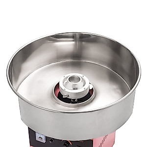 Commercial Cotton Candy Machine Electric Cotton Candy Floss Maker - 110V for the Perfect Party Favor for Birthdays, School function, or Social Events.（Pink） (Without wheels, Pink)