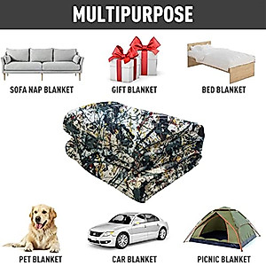 HommomH 60" x 80" Blanket Comfort Warmth Soft Cozy Air Conditioning Easy Care Machine Wash Jackson Pollock