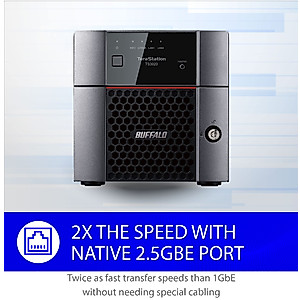 BUFFALO TeraStation 3220DN 2-Bay SMB 8TB (2x4TB) Desktop NAS w/Hard Drives Included Network Attached Storage