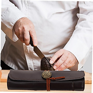 ifundom Roll, Canvas Roll Bag for Chefs, Portable Travel Tool Roll Bag, for Culinary Student, Professional Chef for Men Women for Meat Cleaver