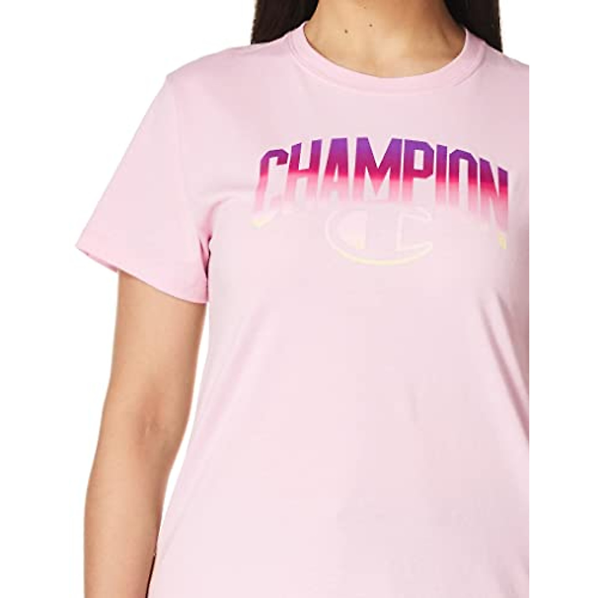 Champion Women's T-Shirt, Classic Cotton-Blend T-Shirt, Crewneck Tee, Jersey T-Shirt