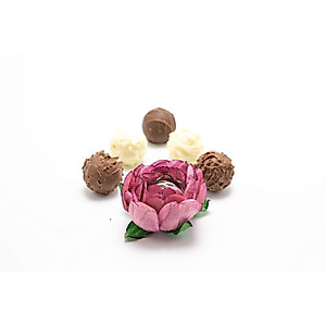Handmade Paper Truffle Cups | Truffle Liners | Truffle Wrappers | Fominhas | candy cups for chocolate | Forminhas de Brigadeiro | candy liners - Pack of 30 - Truffilio (Paper, Peony Dusty Rose)