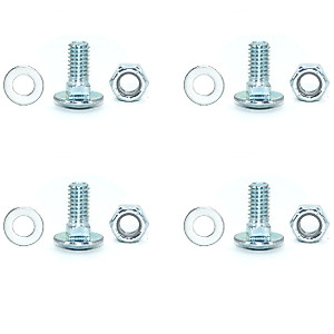 BOAISDHY 4PK 710-0451 (5/16-18) 3/4" Replacement Skid Shoe Carriage Bolt Nuts and Washers Kit for MTD Cub Cadet 712-04063 784-5580 736-0242 Snow Blower