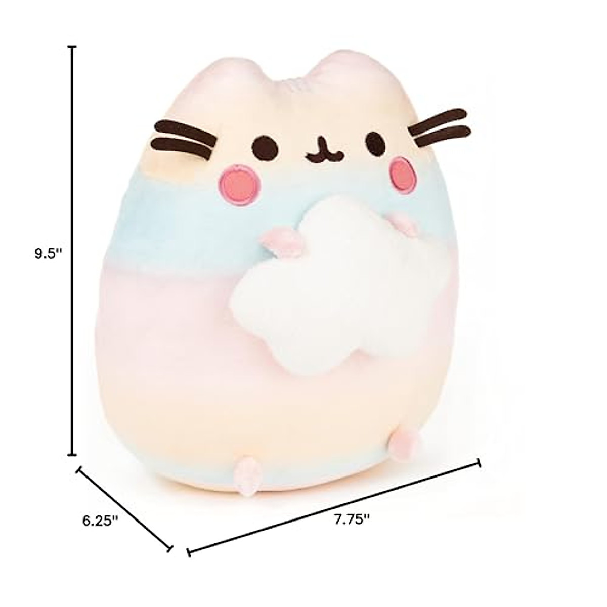 GUND Pusheen Rainbow Ombre Plush, Stuffed Animal for Ages 8 and Up, Rainbow, 9.5”