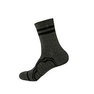 Performance Crew Socks - Moisture Wicking Control Comfort Fit Cushioned socks with Arch Compression 3-Pairs…