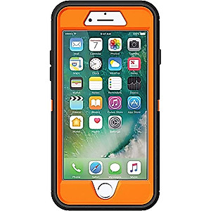 OtterBox Defender Series Case for iPhone SE (3rd & 2nd Gen) & iPhone 8/7 (Only - Not Plus) - Holster Clip Included - Non-Retail Packaging - Realtree Max 5HD (Blaze Orange/Black/Max 5 Design)
