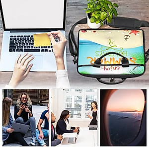 Enjoy Summer Laptop Computer Bag Waterproof Shoulder Messenger Bag 13-15 inch Durable Laptop Tote Bag with Shoulder Strap Handle Lightweight Crossbody Briefcase