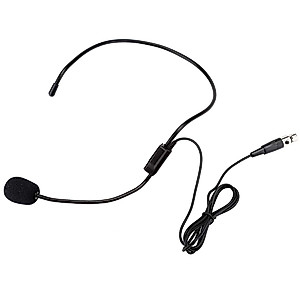 Mini Mic,Mini XLR 3 Pins TA3F Plug Head-Wear Mic,Professional Wireless Headset Microphone,for Waist Mounted Wireless Transmitter