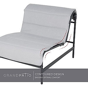 Grand patio 3-Piece Oversized Luxury Outdoor Furniture Set,Wide and Deep Lounge Chairs with Olefin Cushions and a Large Stone-Top Side Table,Perfect for Balcony, Backyard,Porch,Garden,Poolside-Grey