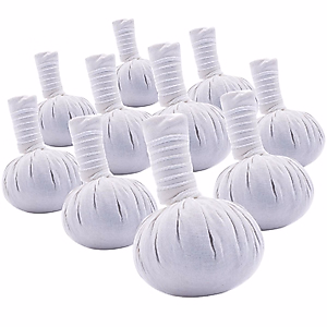 Pack of 12 Large Thai Spa Herbal Massage Compress Ball Warm Hot Therapy LUK Pra KOB 200 g.