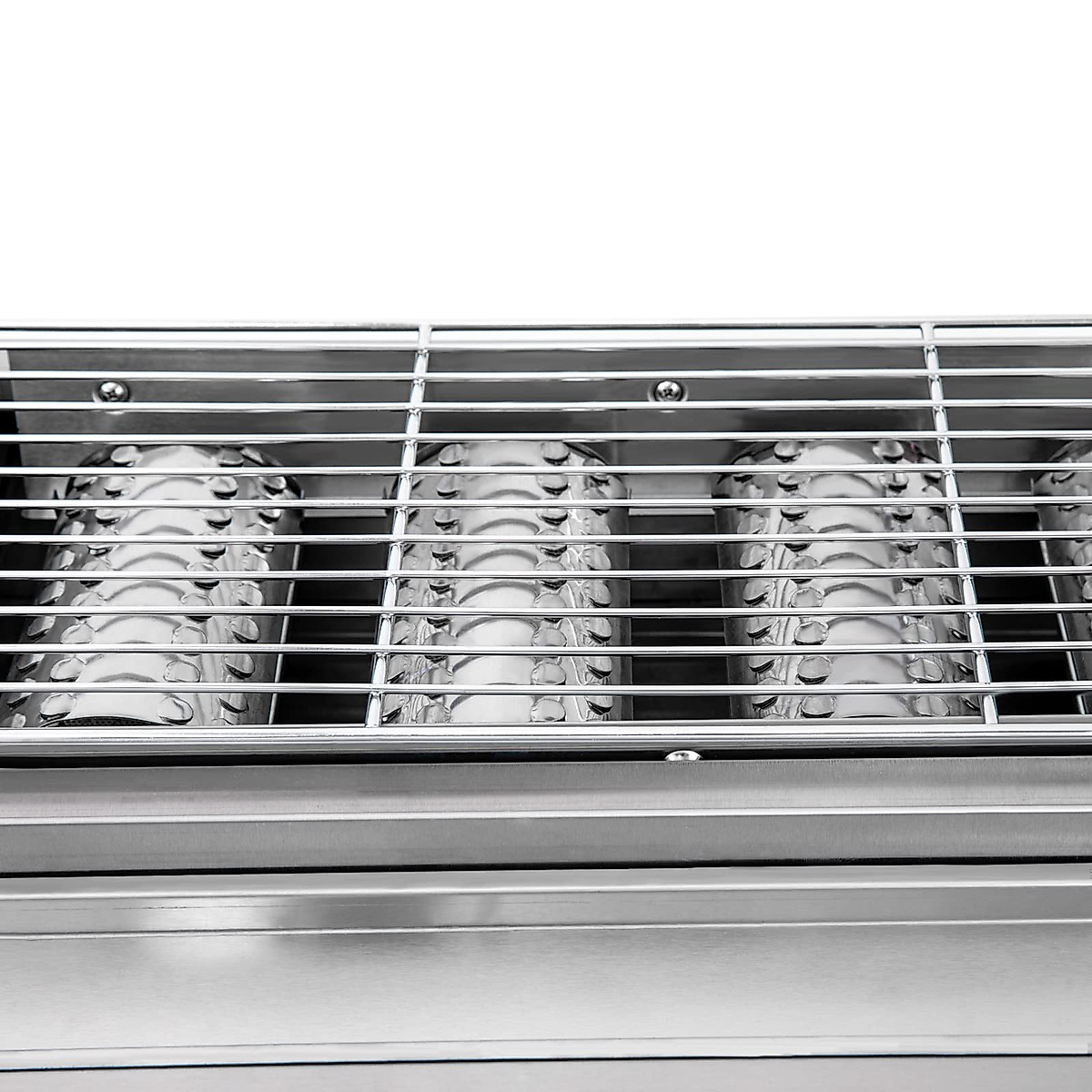 BBQ Propane Gas Grill, Stainless Steel Patio Garden Barbecue Grill, Smokeless Safe Removable for Outdoor Cooking, Camping, Backyard Parties, RV Travel