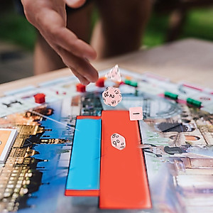 Uonlytech 7pcs Glow Mini Dice, 10mm Polyhedral Dice Glow in The Dark Luminous Dice Set for Playing Tabletop Roleplay Games (Pink)