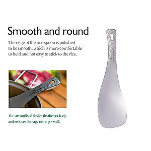 iBasingo Titanium Rice Serving Spoon Outdoor Camping Household Rice Shovel Portable Cooking Kit Ultra-light Scoop Rice Spoon Thickened Tableware Ti1079T