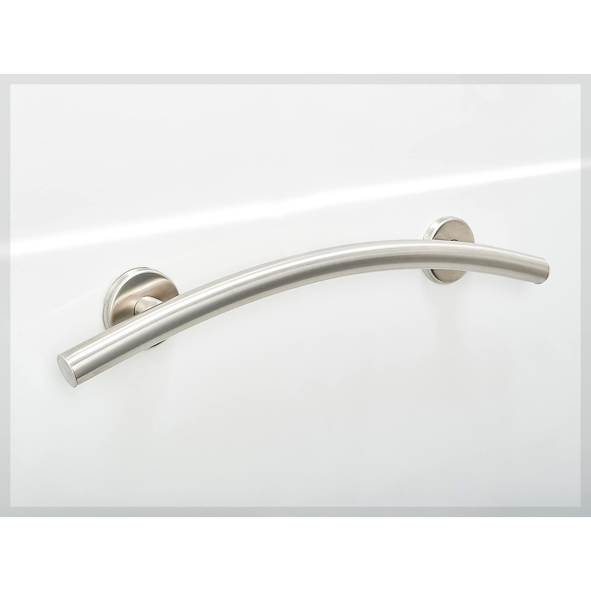 Curved Grab Bar for Bathroom Bathtub Shower Kitchen ADA Safety/304 Stainless/Brush Finish/ 24" x 3"