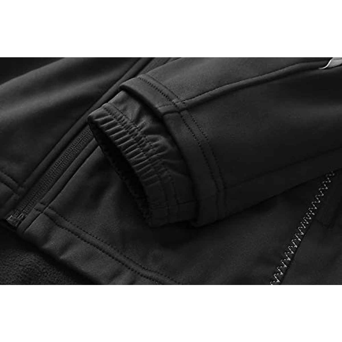 Letook Winter Thermal Fleece Cycling Jacket Men Windproof Warm Comfortable Cycle Wear with Reflective for Outdoor Running, Jogger, Riding 100230 XL