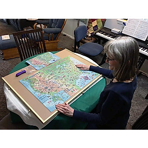 A2PLAY USA Map Puzzle 1000 Piece for Adults, United States of America, Patriotic Jigsaw Puzzle & Bonus Fact Poster, Premium Materials, 27.5 x 19.7 in