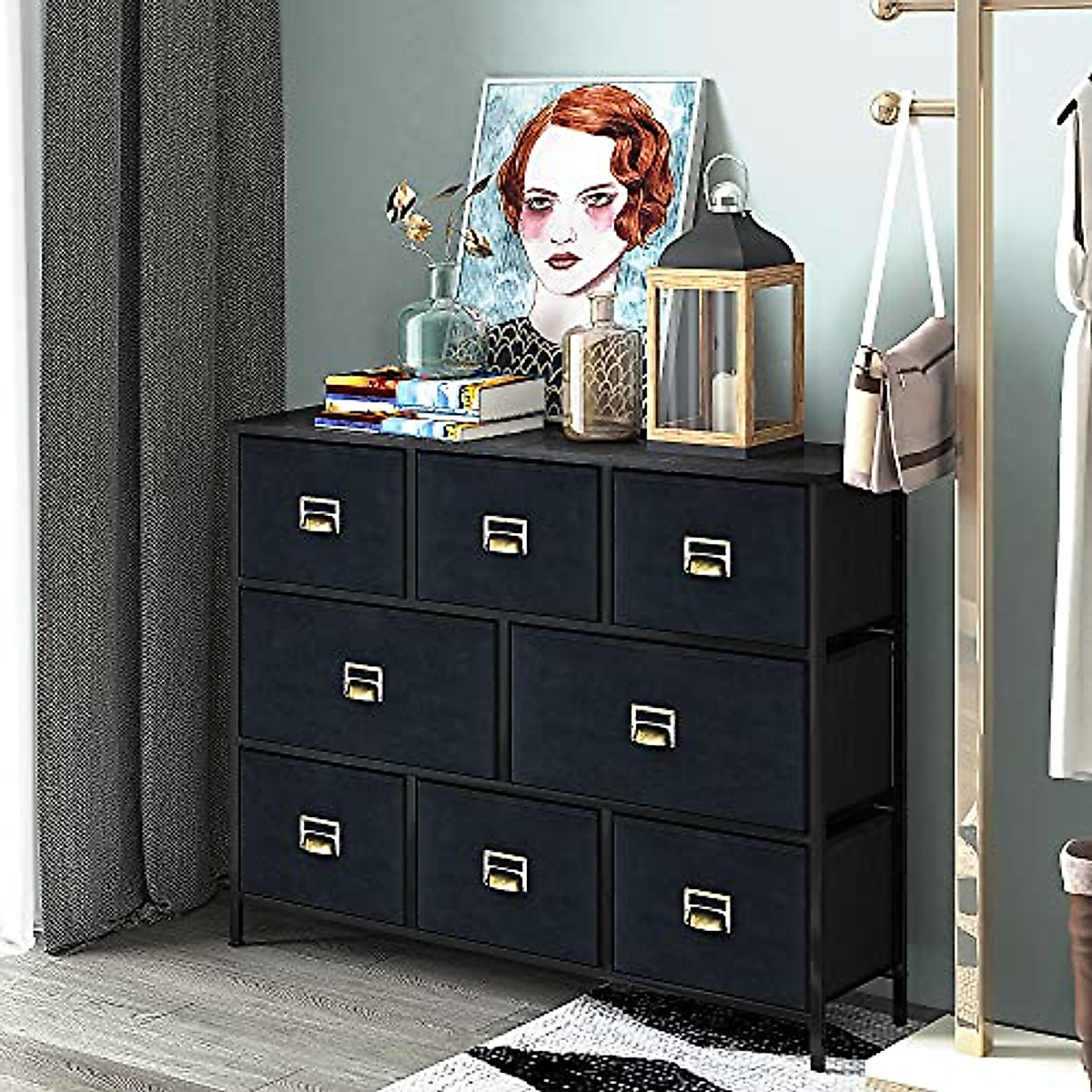 YITAHOME 8-Drawer Storage Tower, Fabric Dresser - Organizer Unit for Bedroom, Living Room, Hallway, Closets & Nursery - Sturdy Steel Frame, Wooden Top & Easy Pull Suede Bins