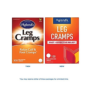 Hyland's Naturals Leg Cramp Tablets, Natural Relief of Calf, Leg and Foot Cramp, 100 Count