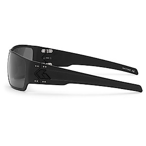 Gatorz Eyewear Specter Sunglasses - Black Aluminum Frame with Blackout Logo Smoked Digitally Optimized Polarized Lens