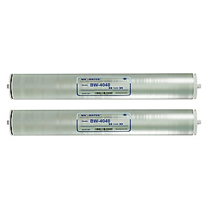 Max Water Brackish Water RO Membrane Element-BW-4040 2400 GPD, Commercial Reverse Osmosis size 4" x 40" good for Industrial, Municipal, Waste Water Re-Use, Car Wash, Whole House etc. (Pack of 2)
