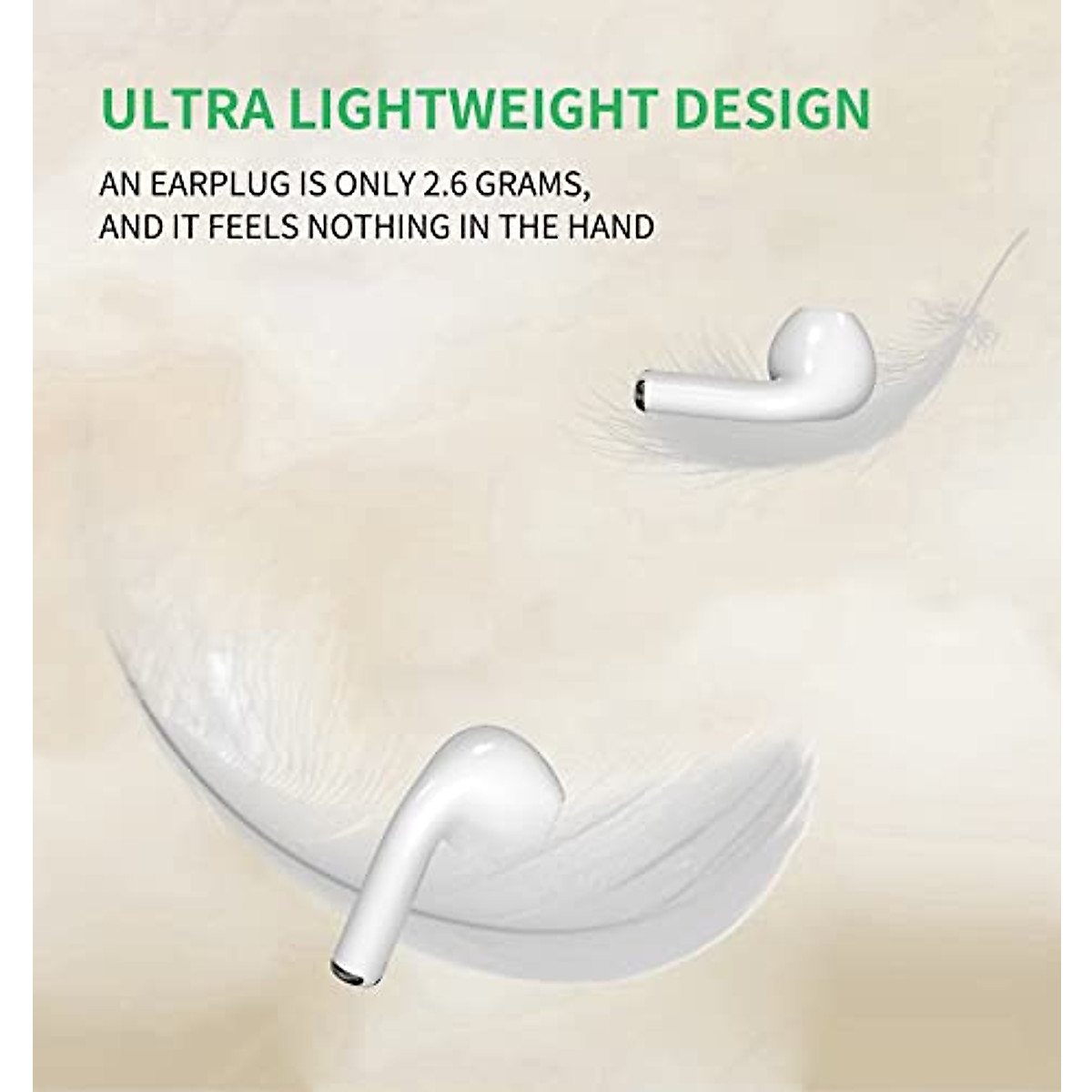 Tikgram True Wireless Earbuds - TWS Headphones - Earbuds with Charging Case - Microphone - Miniature Small Headphones for Sports Work, Study, Travel, at School