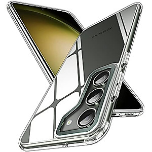 DOSNTO Armor Clear for Samsung Galaxy S23 Case with Raised Alloy for Camera Protection, Military Grade Shockproof Transparent Cover, HD Diamond Back Soft, Slim Phonecase Anti-Fingerprint Scratch