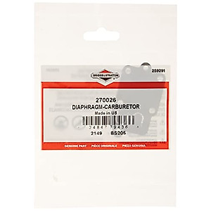 Briggs & Stratton Genuine 270026 Diaphragm for 3-5 HP Horizontal Engines (Pulsa Jet - Old Style), Black