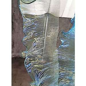 400 Inches Organza Ruffled Fabric Ruffle Lace Border Lace Fabric for Crafts and Cake Decoration, 11 Yards (Gradient Yellow Blue)