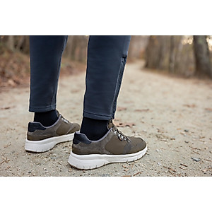 Dr. Scholl's Men's Athletic & Work Compression Over the Calf Casual Sock, Black, 7 12 US