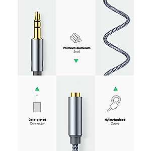 oldboytech 2 Pack Headphone Extension Cable, 3.5mm Extension [6.6ft/2M, Hi-Fi] Nylon-Braided Male to Female AUX Extension Cord Compatible with iPad iPod Speaker Smartphone Tablets & More