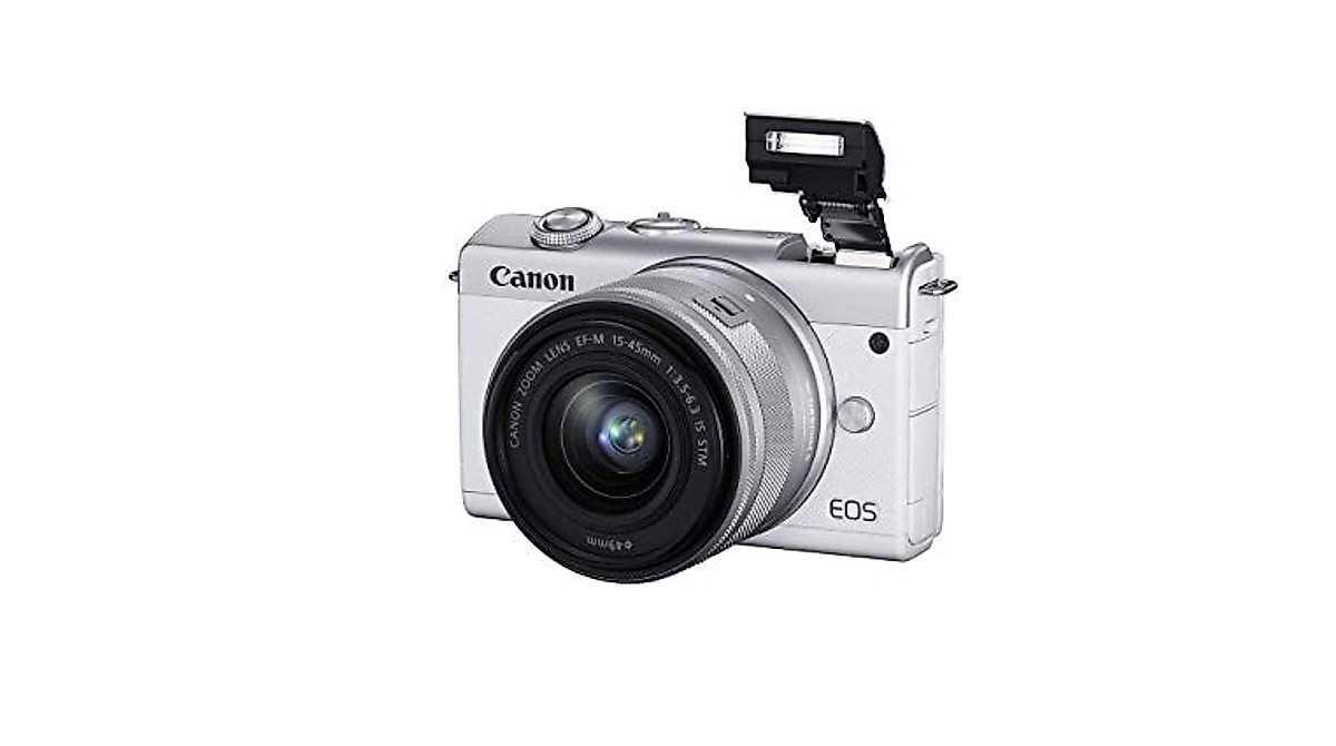 Canon EOS M200 White Mirrorless Camera 4K Vlogging Kit