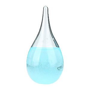 belupai Glass Weather Predicting Bottle, Drop Shape Weather Forecast Glass Weather Predictor Stylish Weather Station Forecaster Water Drops Weather Predictor Home Decoration(Blue)