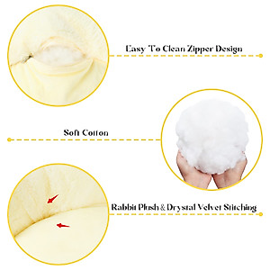 Fortuning's JDS Cute Cartoon Seat Cushion, Non Slip Floor Cushions Seating with Extra Waist Support for Kids and Adult, Floor Cushion for Kitchen Office Bedroom, Kids Girlfriend Gift