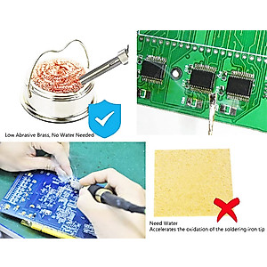 Soldering Tip Cleaner, Soldering Iron Tip Cleaner and Cleaning Copper Wire Ball Kit, Wipe the Soldering Iron and Soldering Iron Tip with Clean Copper Wire Ball, No Water is Needed